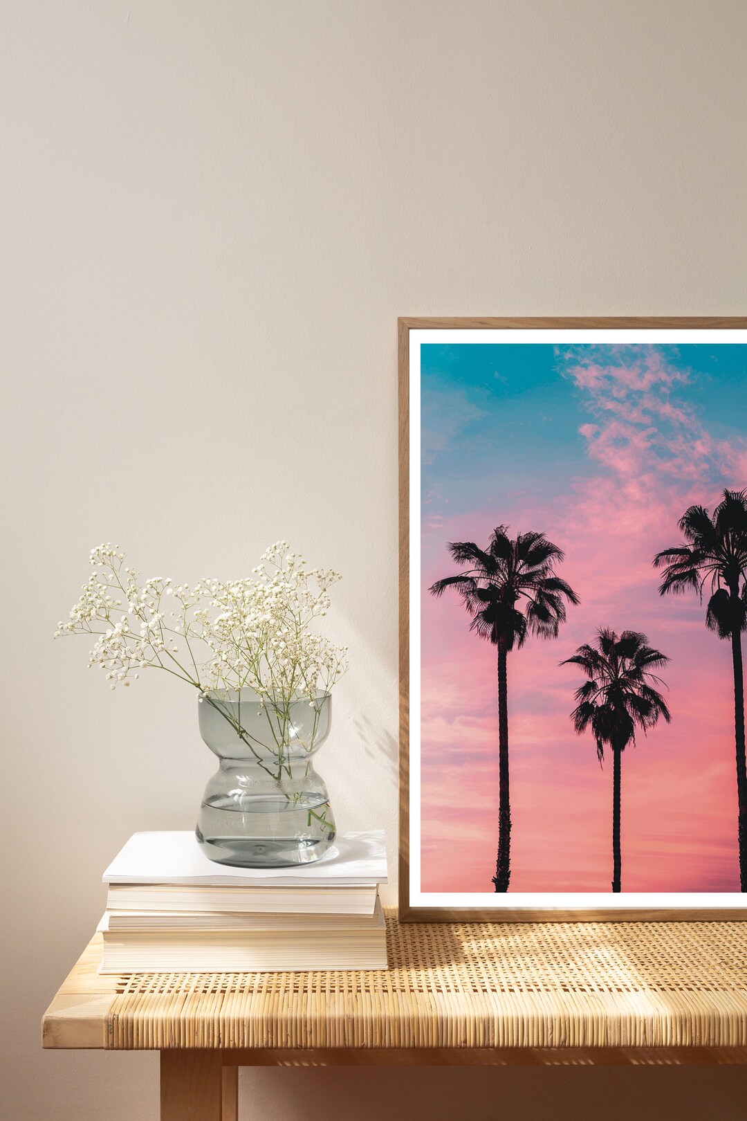 Palm Tree Sunset Print - Etsy