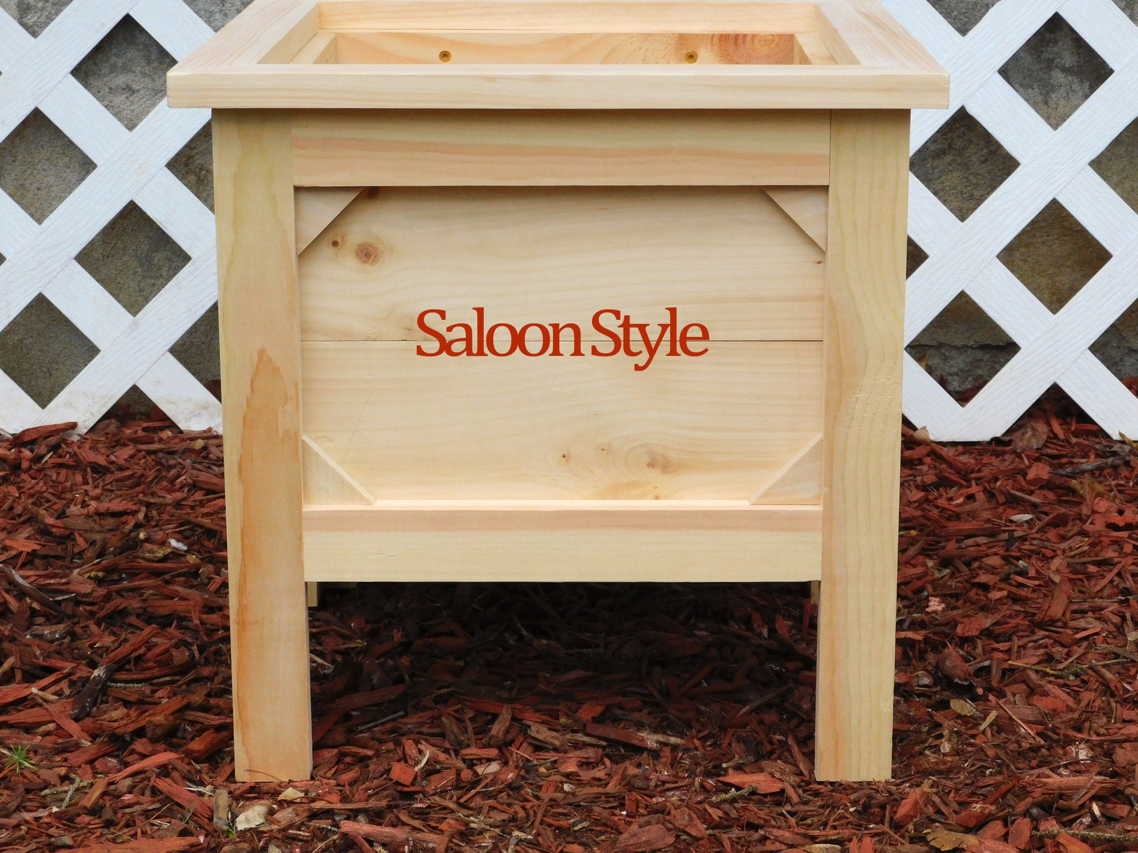 Solid Natural White Pine Planter Box Quality Built Bottom Slot for ...