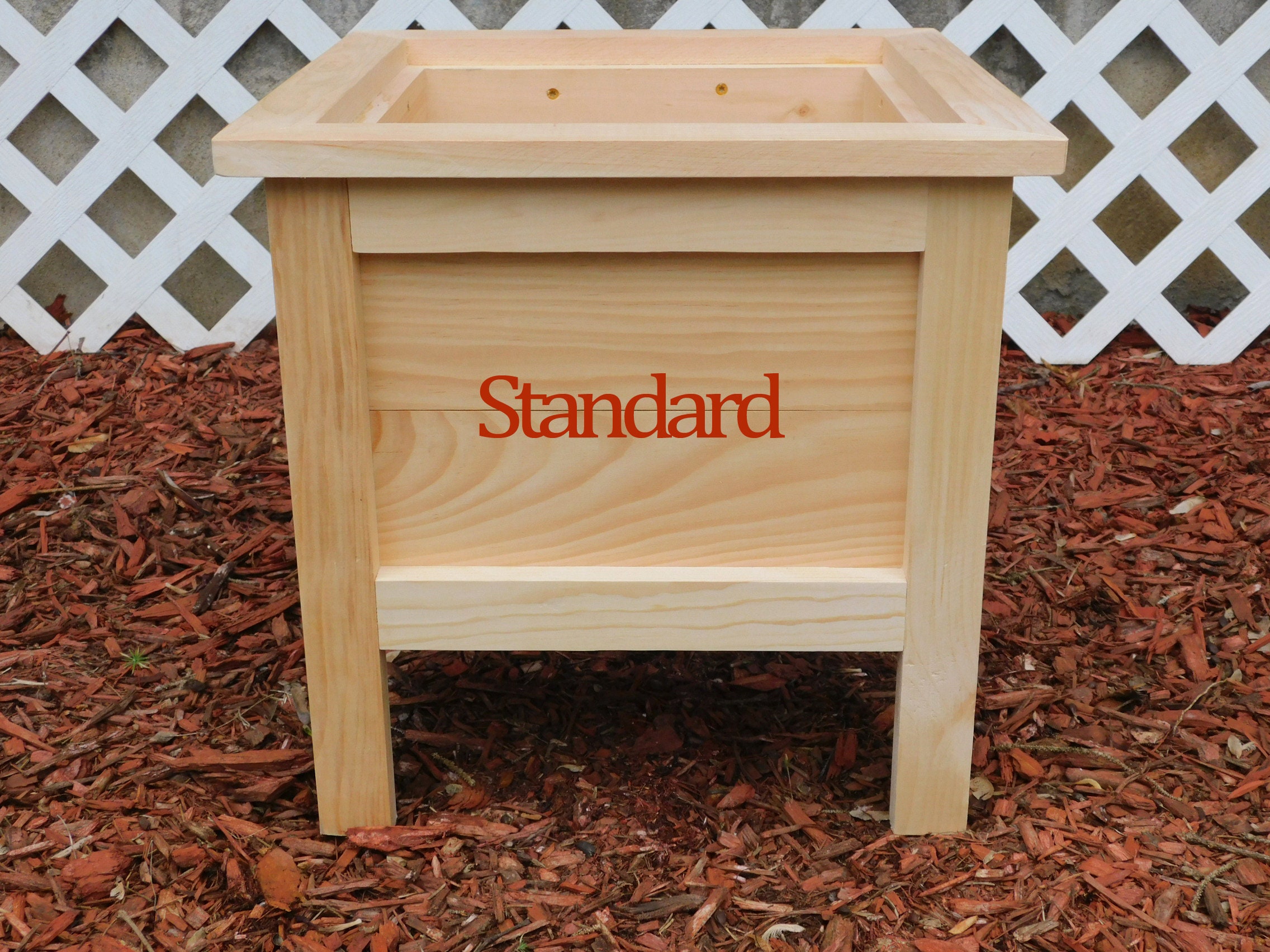 Solid Natural White Pine Planter Box Quality Built Bottom Slot for ...