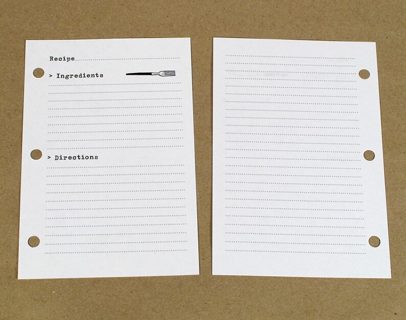 Instant Download: 4x6 Inch Recipe Book Printable .pdf File - Etsy