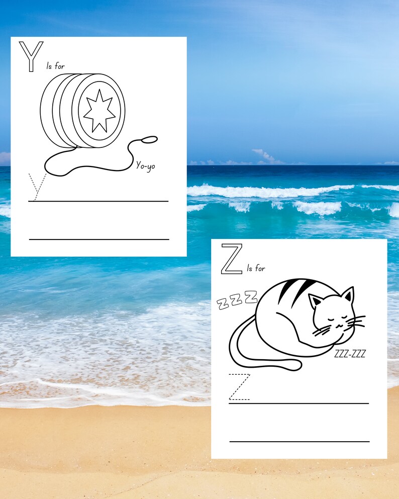 ABC Summer Coloring Book, ABC Coloring Activity, ABC Coloring Book ...