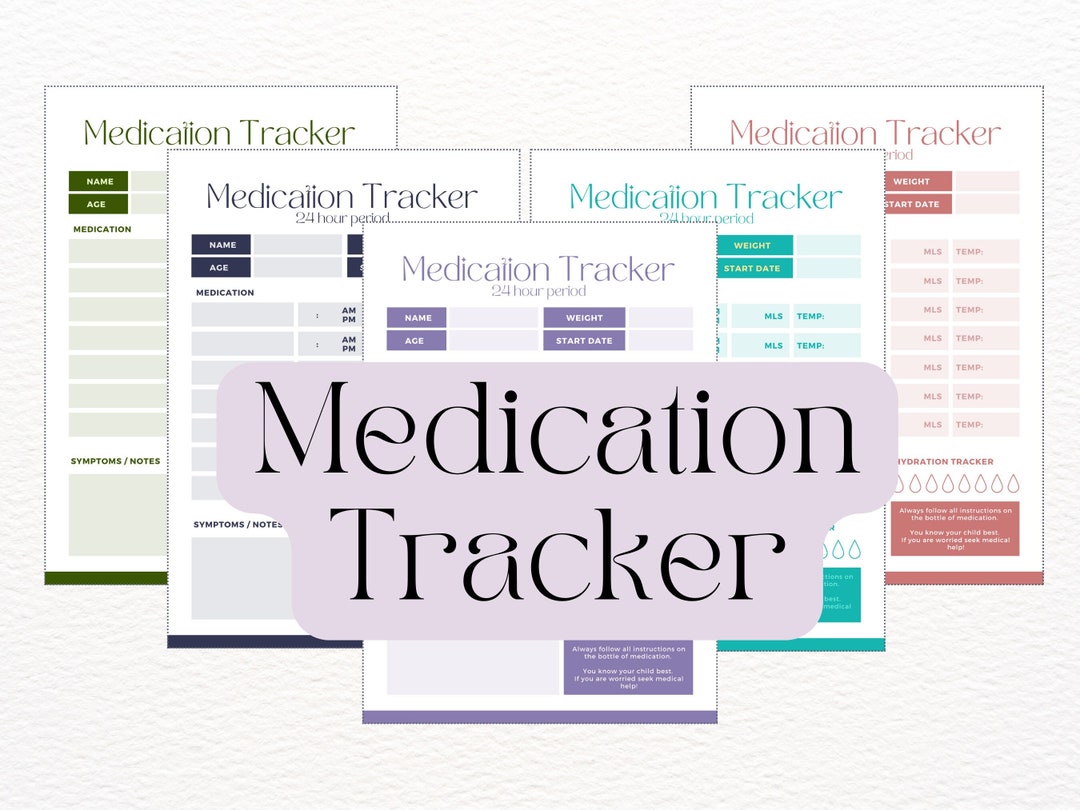 24 Hour Medication Tracker - Etsy