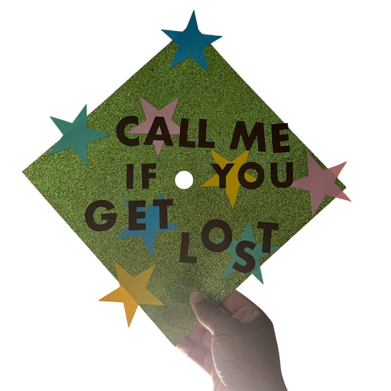 Call Me If You Get Lost Grad Cap 3D Topper Cardstock Graduation Cap ...