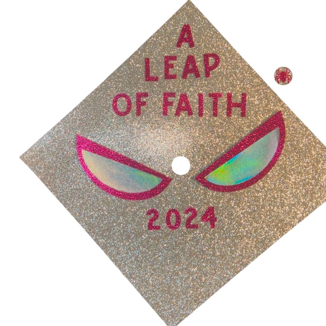 Spider-verse Inspired Grad Cap Topper Spider Gwen, Him and Her ...