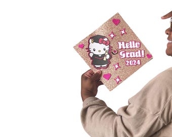 Graduation Cap Topper - "hello Grad" - Etsy