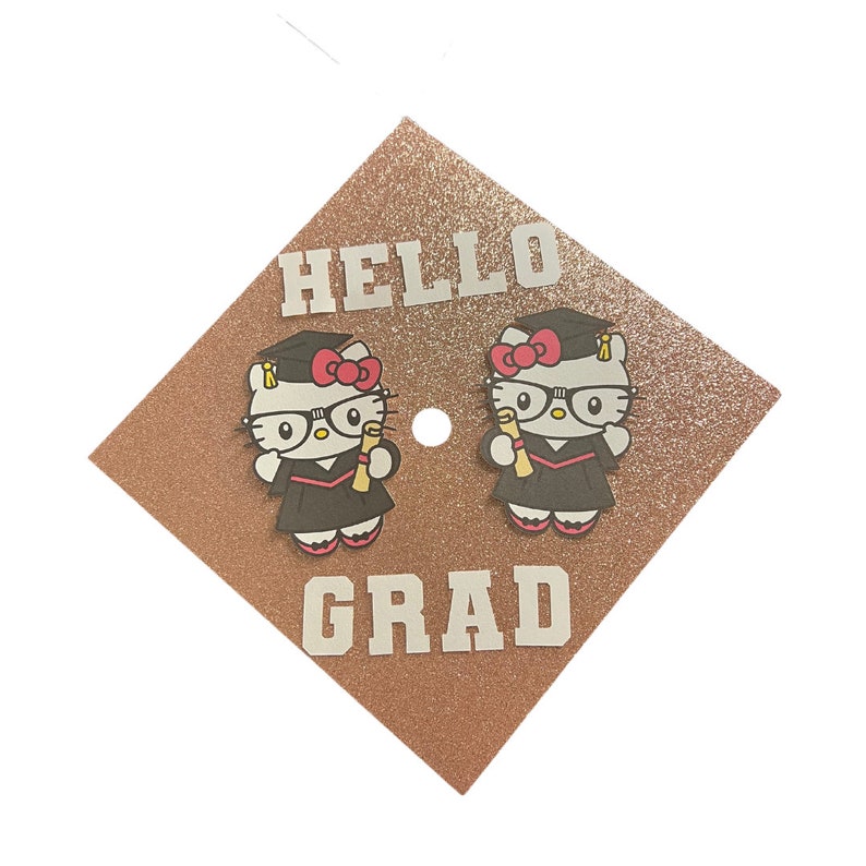 Hello Grad Kitty Graduation Cap Topper VARIATIONS CARDSTOCK Graduation ...