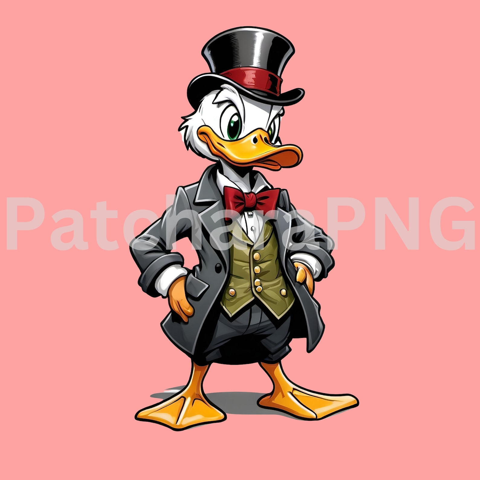 Rich Duck PNG | Fancy Cartoon Duck Holding Cash | Money Style Clipart ...