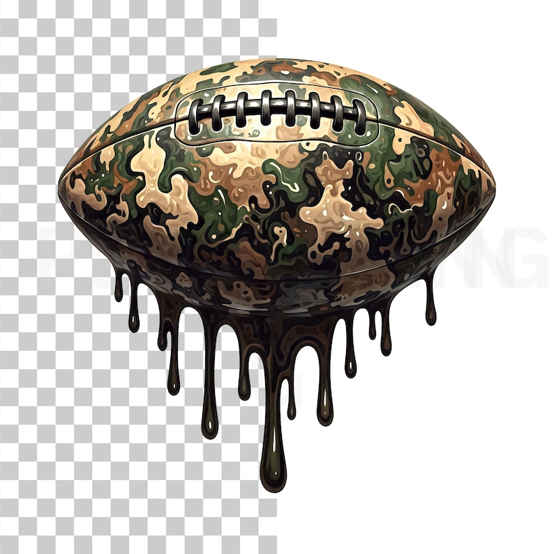 Camo Dripping Football PNG | Urban Sports Sublimation Design | Graffiti ...