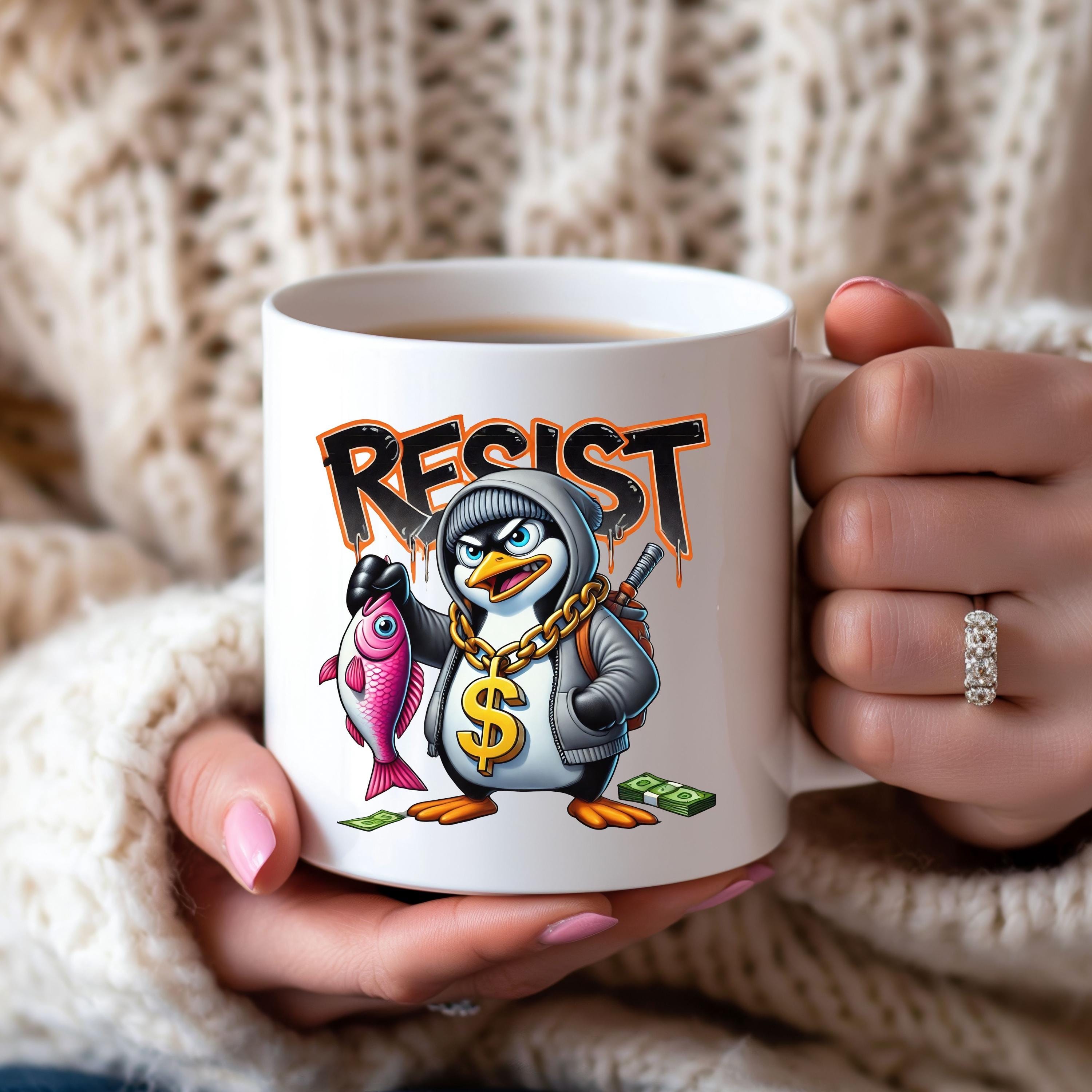 Gangsta Penguin Clipart PNG | Streetwear Animal Art for Sublimation ...
