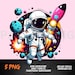 Colorful Hip-hop Astronaut PNG, Space Street Art Clipart, Neon ...
