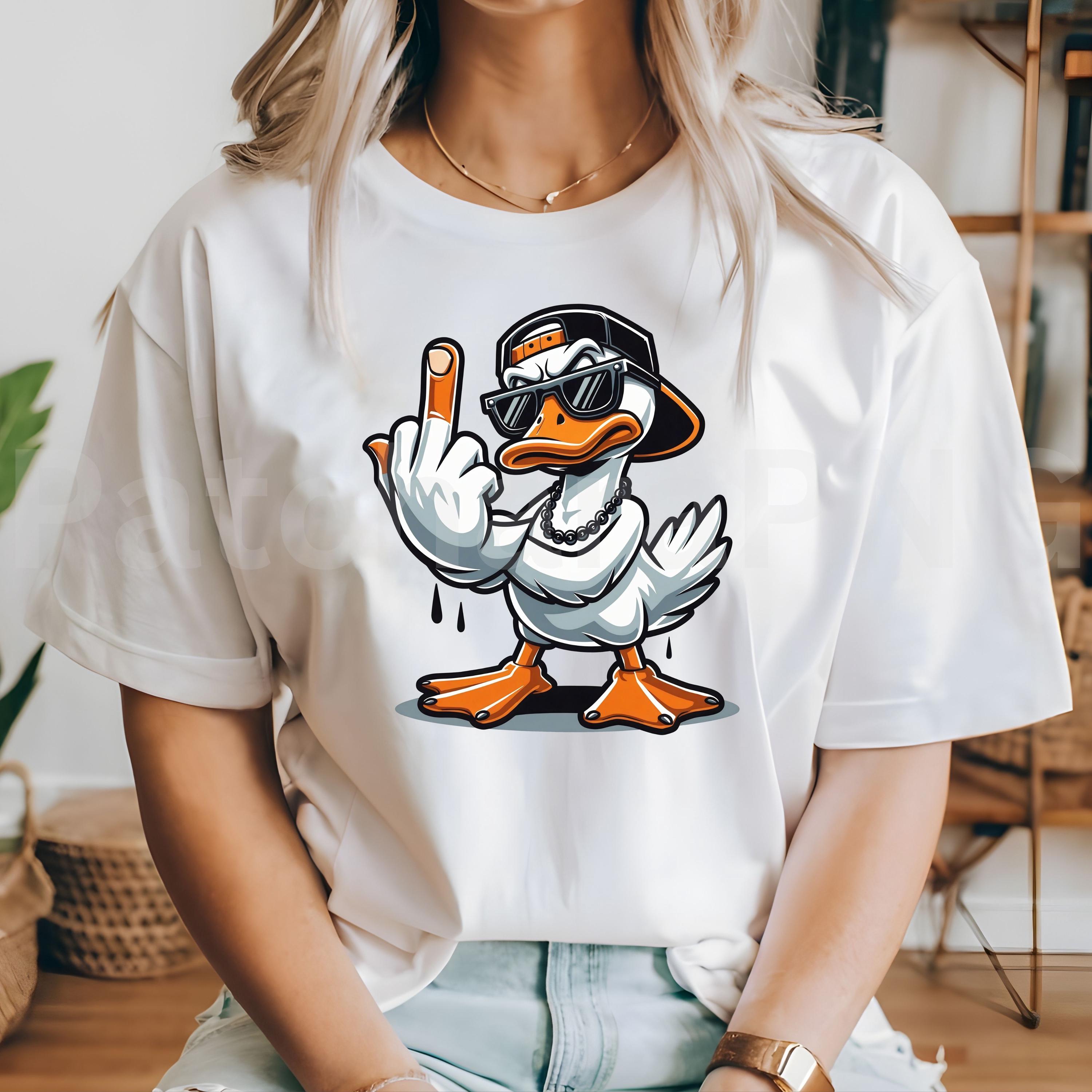 Rebel Duck PNG | Rude Duck Clipart With Sunglasses and Chain | Funny ...