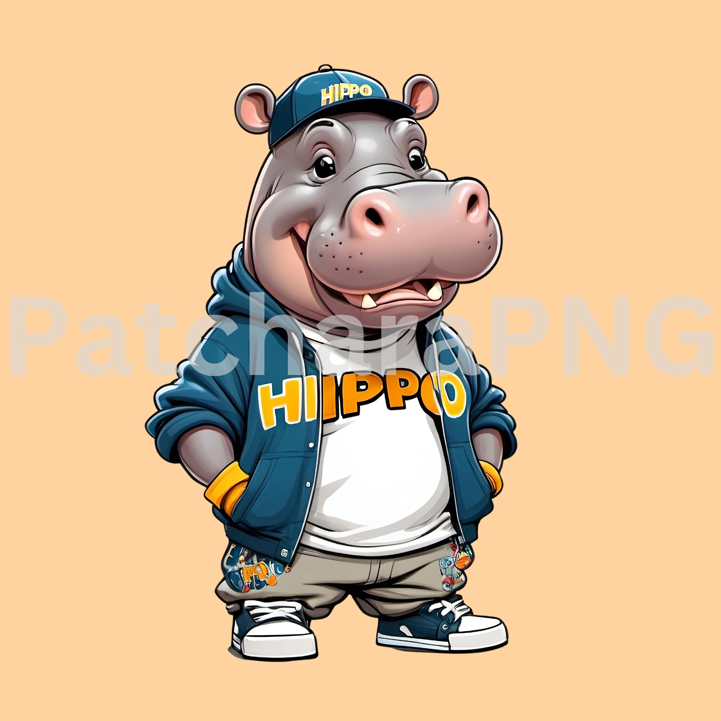 Cool Hippo PNG | Hip Hop Hippo Clipart With Shades and Jacket | Street ...