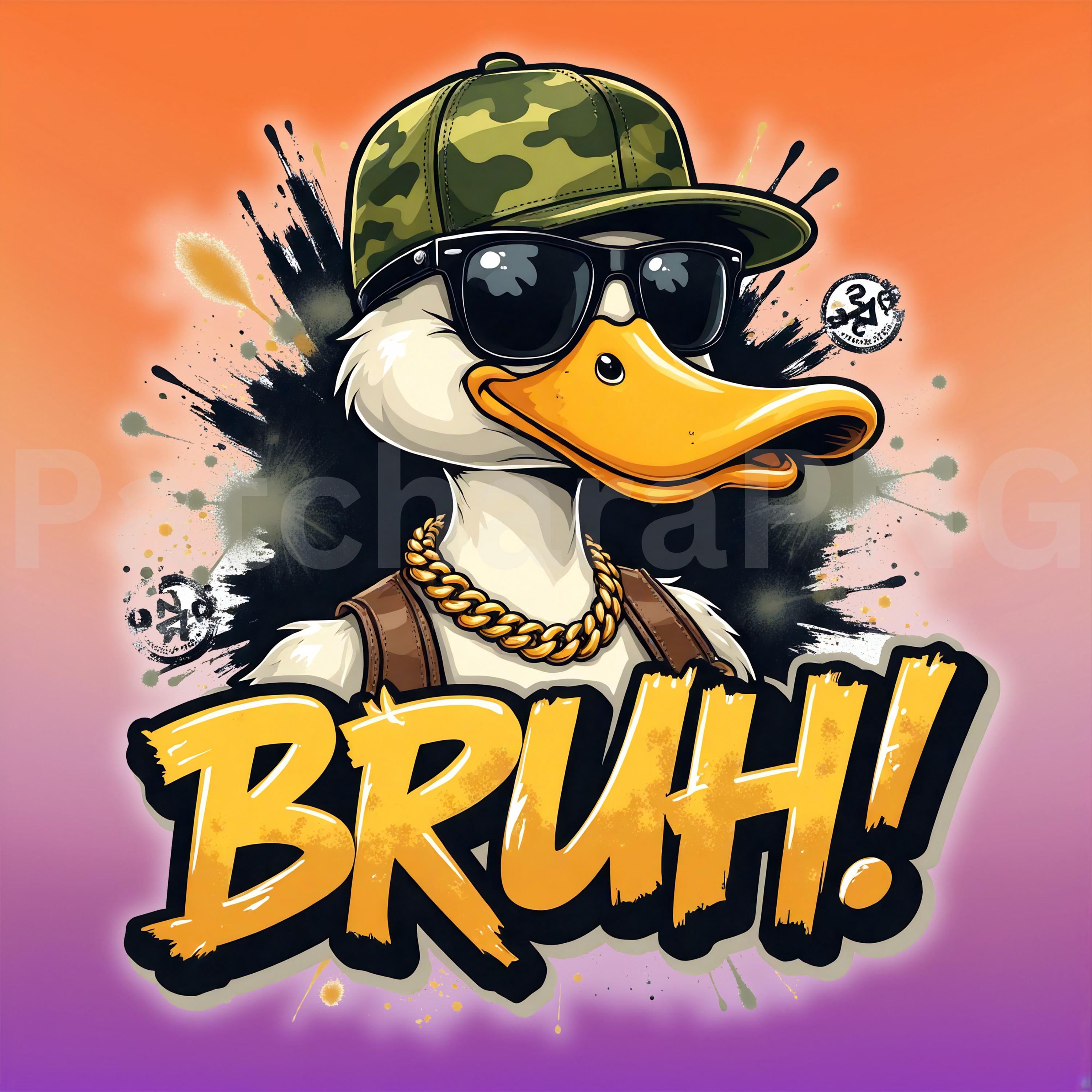 Cool Duck PNG | BRUH Meme Duck Clipart | Gangsta Duck Sublimation ...