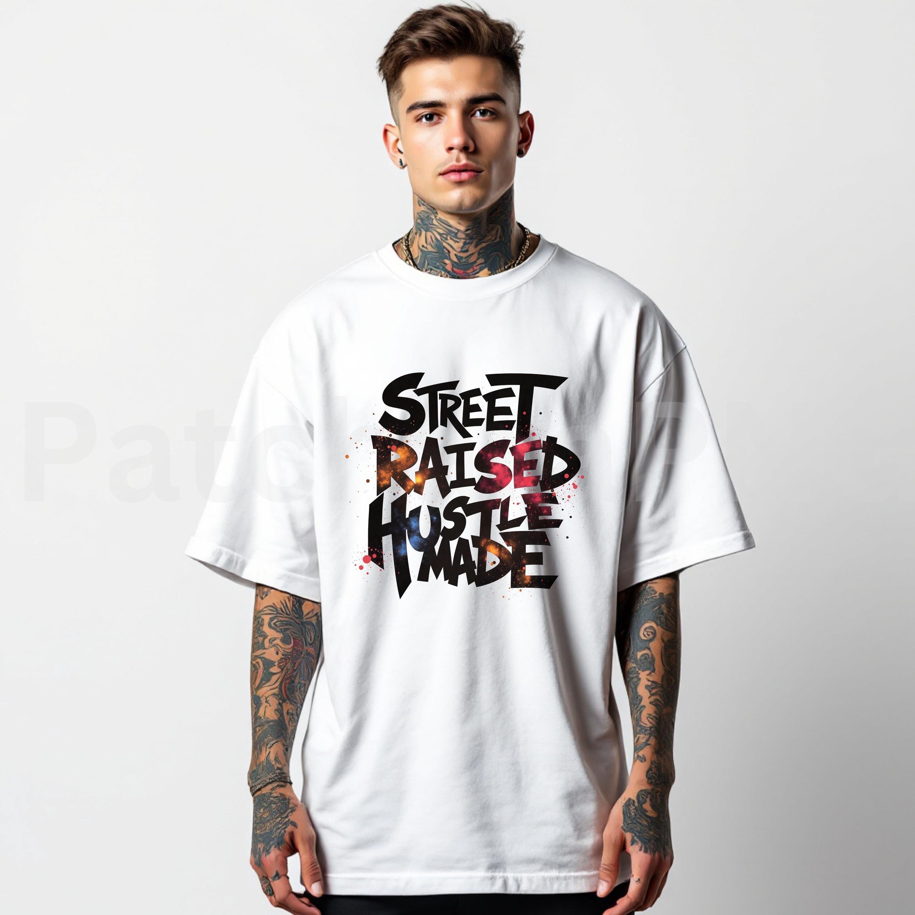 Street Raised Hustle Made PNG | Galaxy Urban Graffiti Text for ...