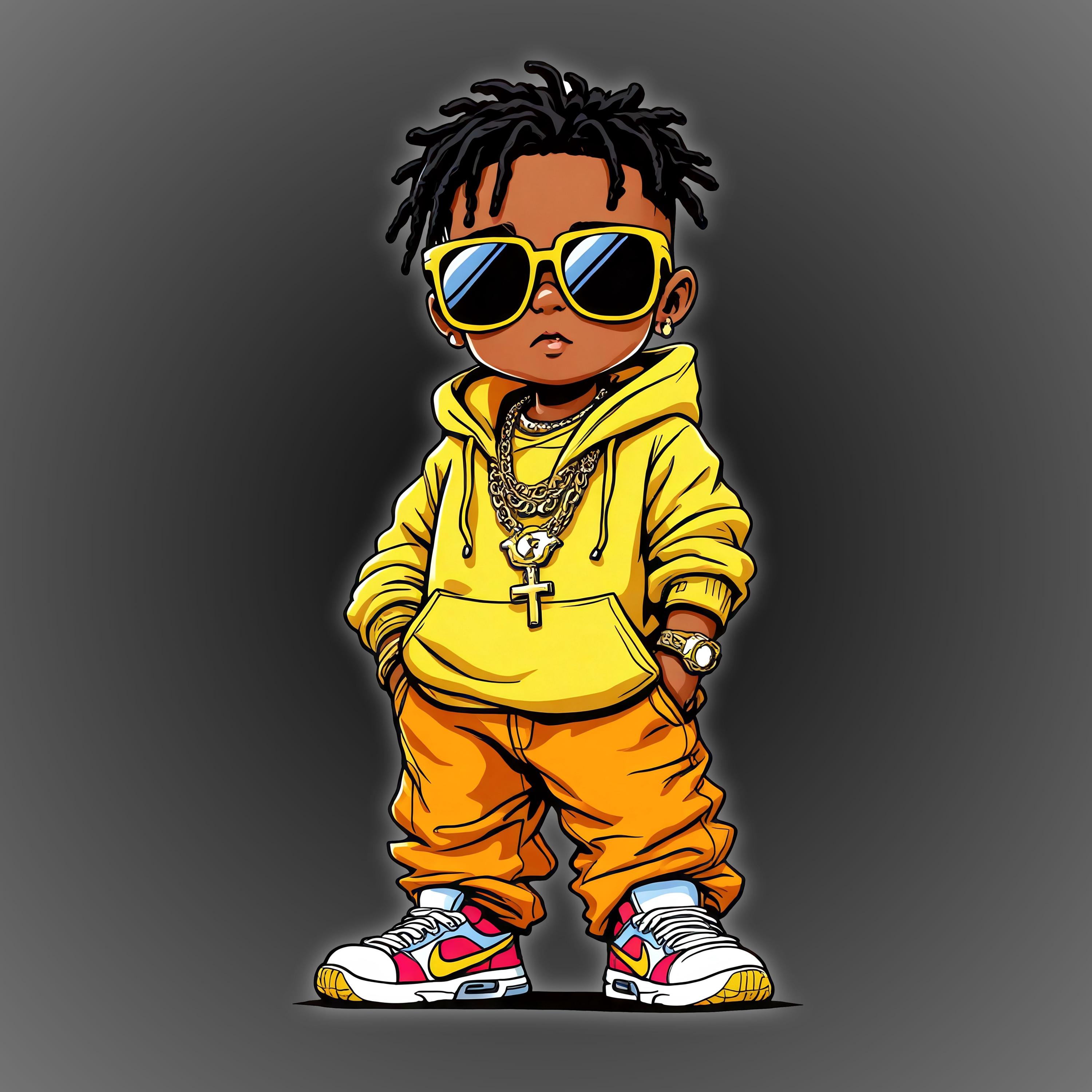 Cool Gangsta Kid PNG | Urban Hip-hop Boy Clipart for DTF & Sublimation ...