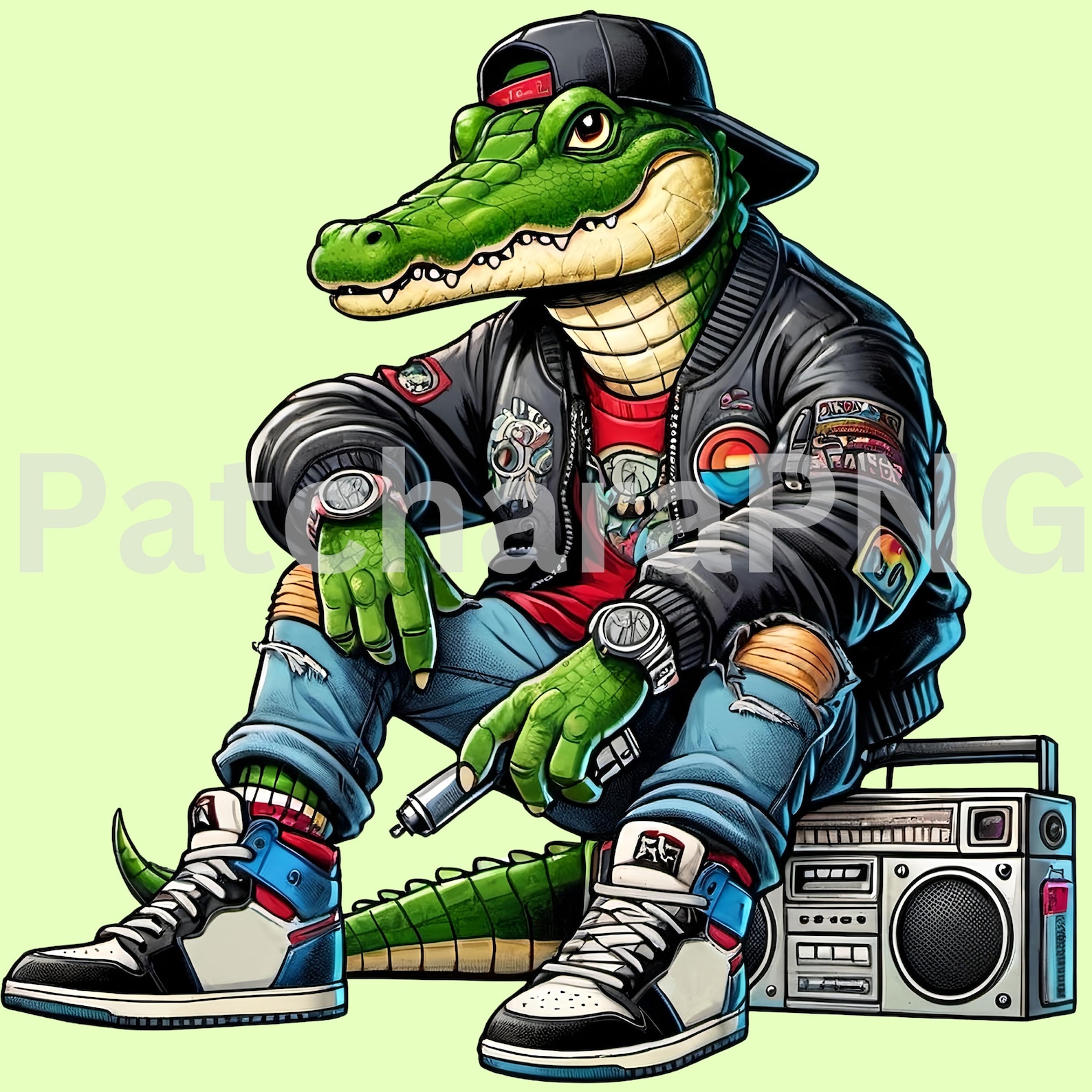 Hip Hop Alligator Digital Download | Cool Rapper Gator Clipart ...