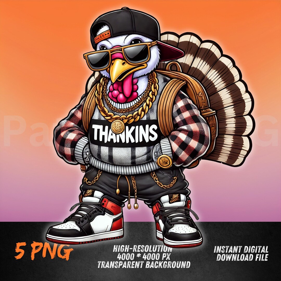 Streetwear Turkey PNG | Hip-hop Turkey Cartoon Clipart | Thanksgiving ...