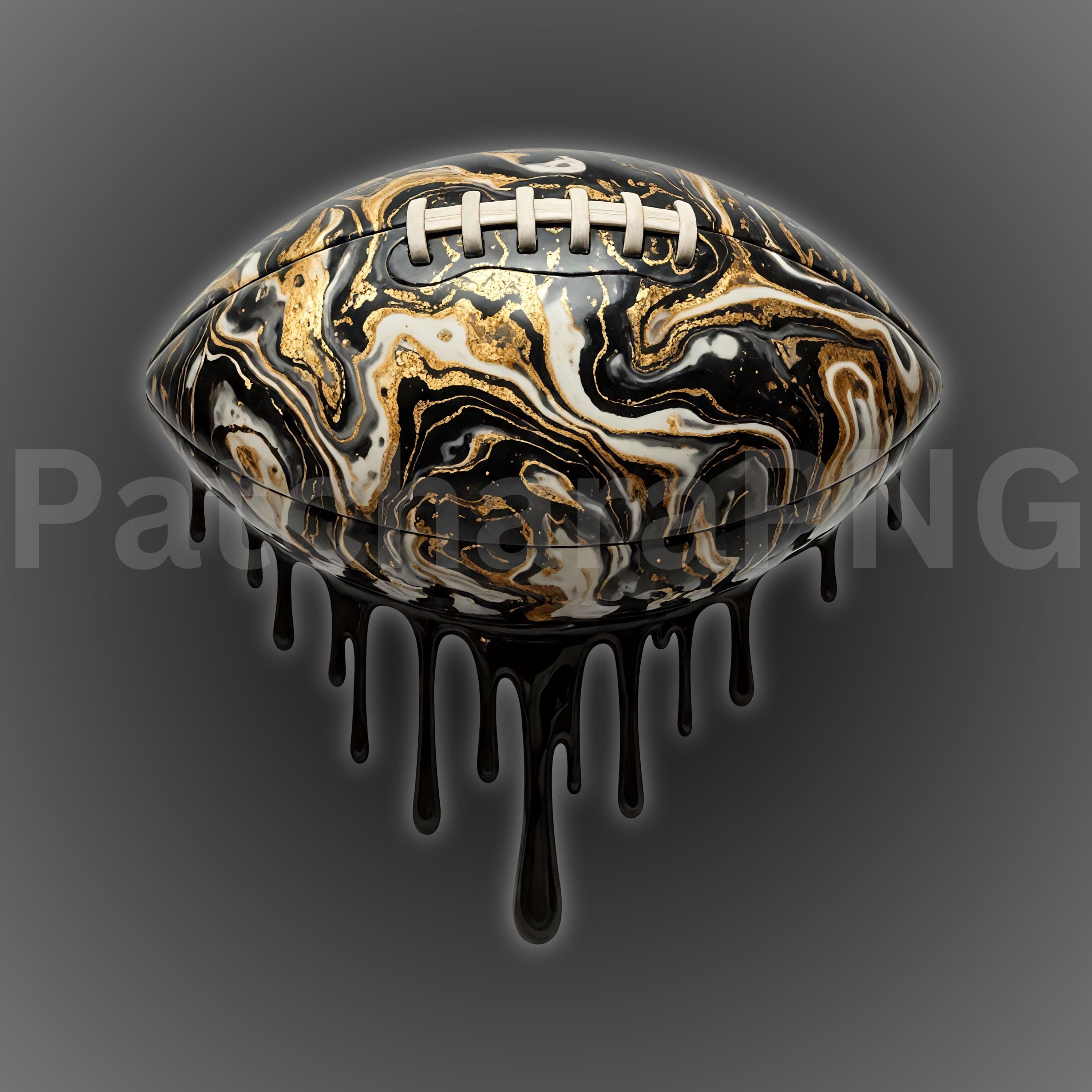 Luxury Dripping Football PNG | Black Gold Marble Sport Clipart for ...