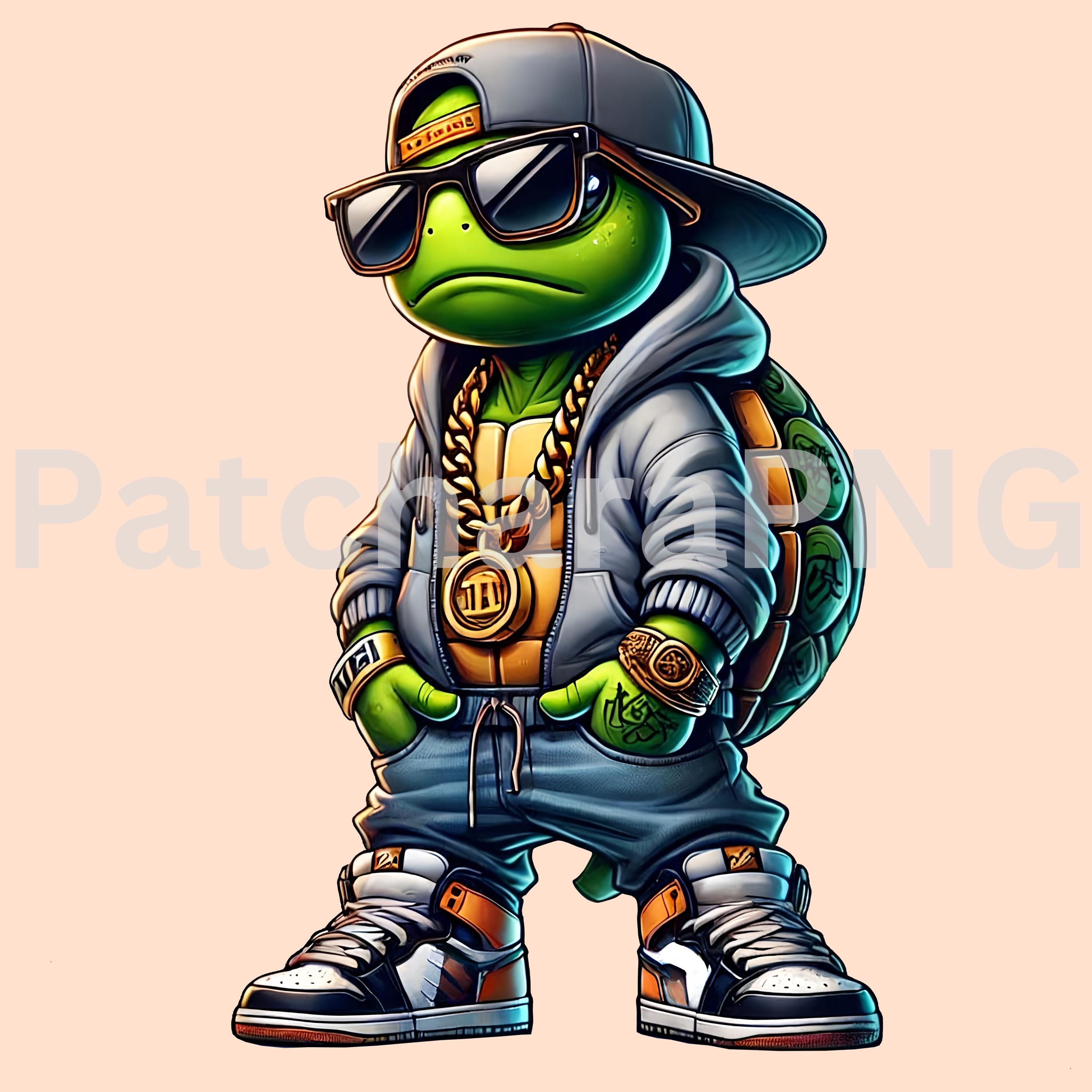 Cool Hip-hop Turtle Png | Streetwear Turtle Clipart | Urban Style ...