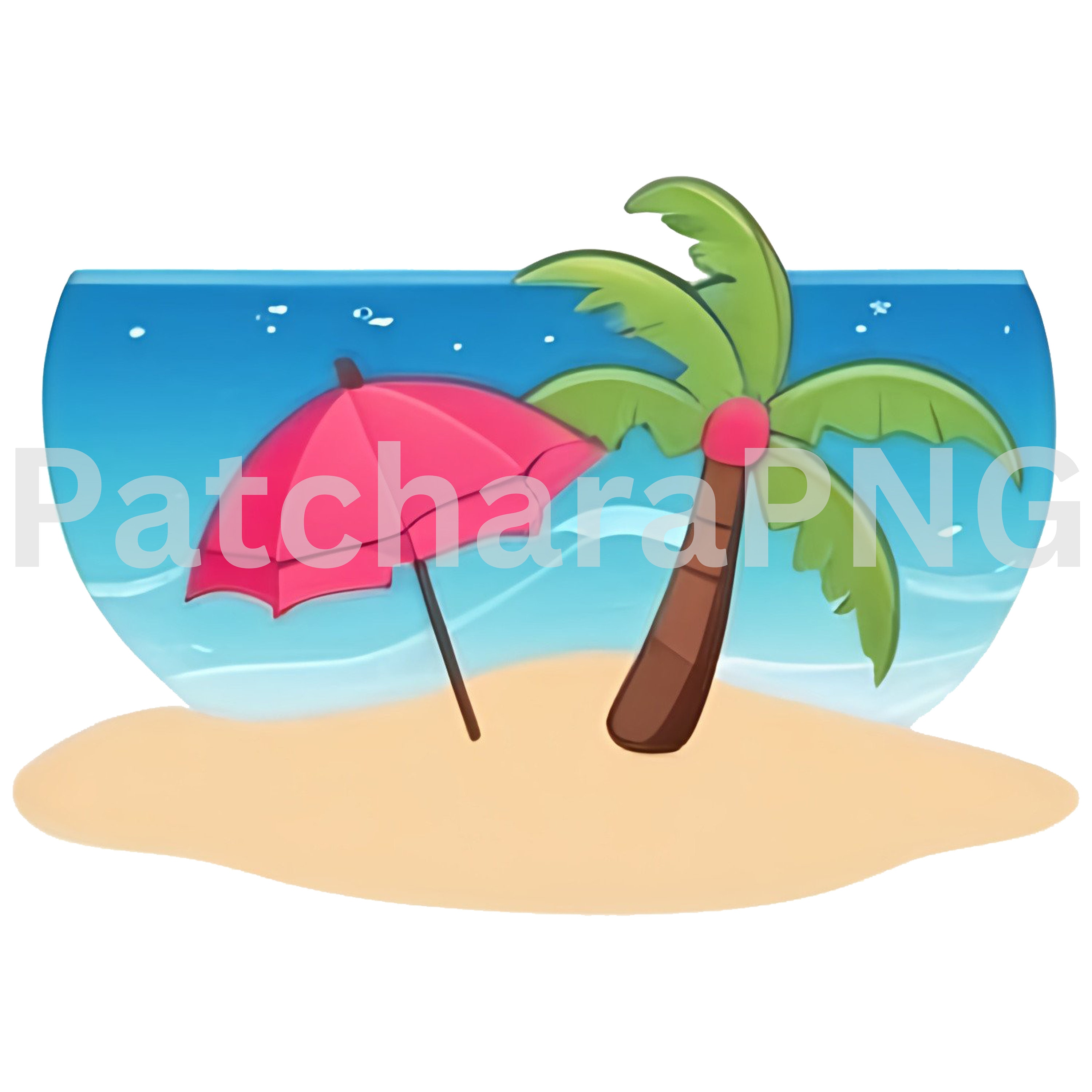 Kawaii Summer Beach Clipart Cute Beach Clipart Summer Fun PNG Adorable ...