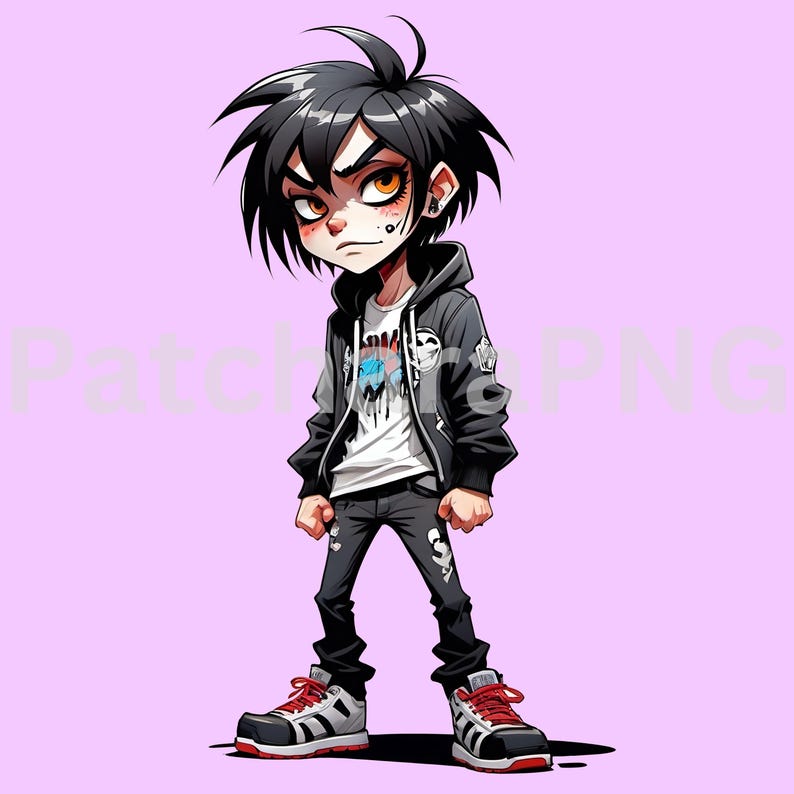 Back to School Emo Boy Clipart Cute Alternative School Boy PNG Emo ...