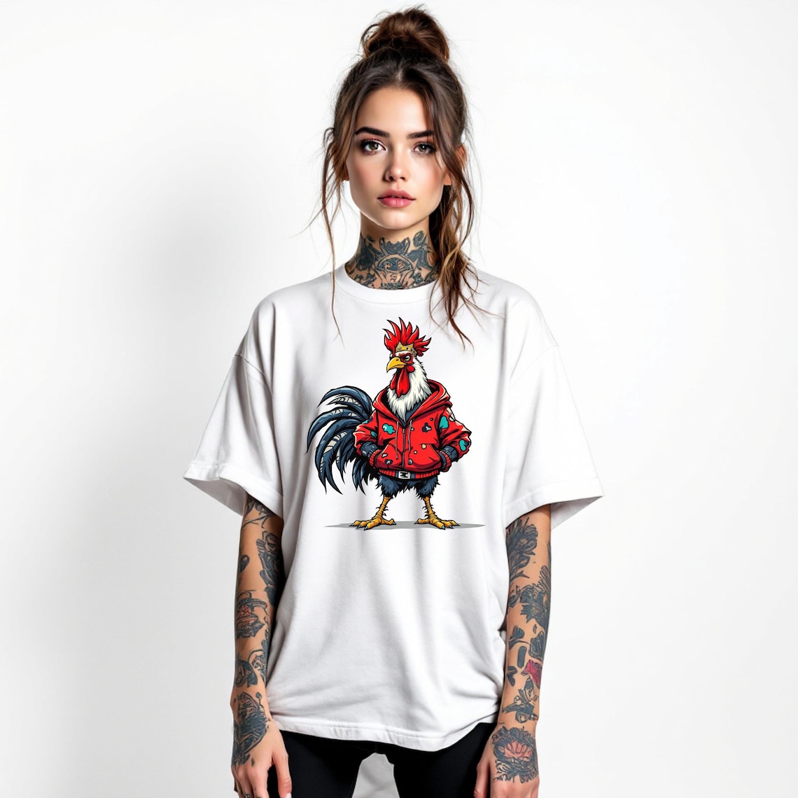Rooster King PNG | Gangsta Chicken Clipart With Crown and Hoodie ...