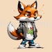 Swag Fox PNG | Fox Clipart in Hoodie and Sunglasses | Urban Cartoon ...