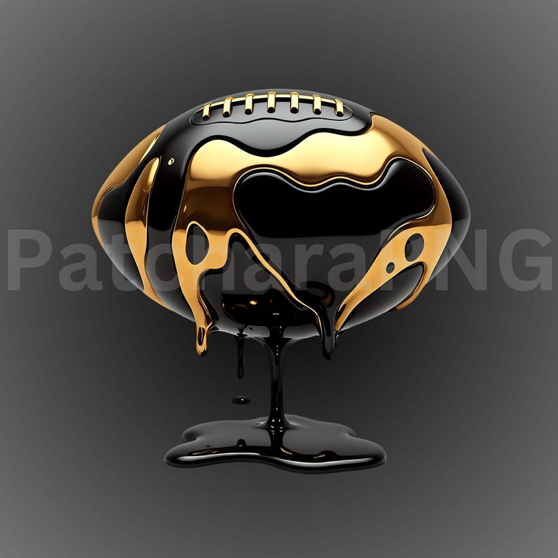 Black Gold Football PNG | Luxury Sports Clipart for Sublimation ...