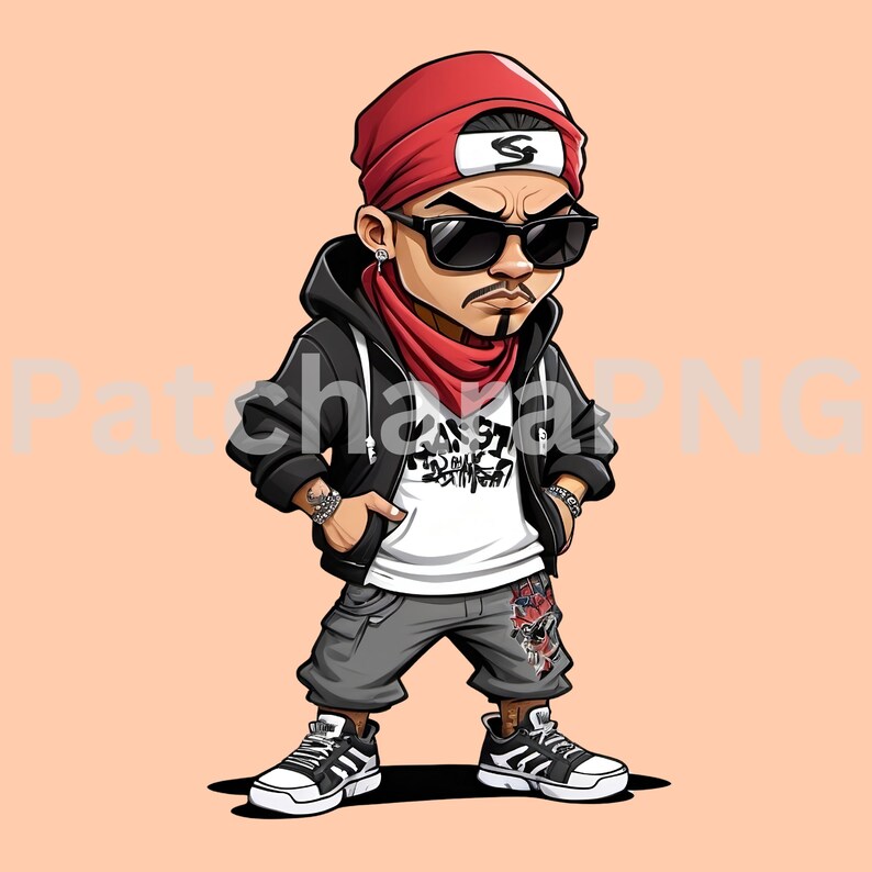 Gangster Cartoon Character Clipart | Hip-hop Gangsta Art PNG ...