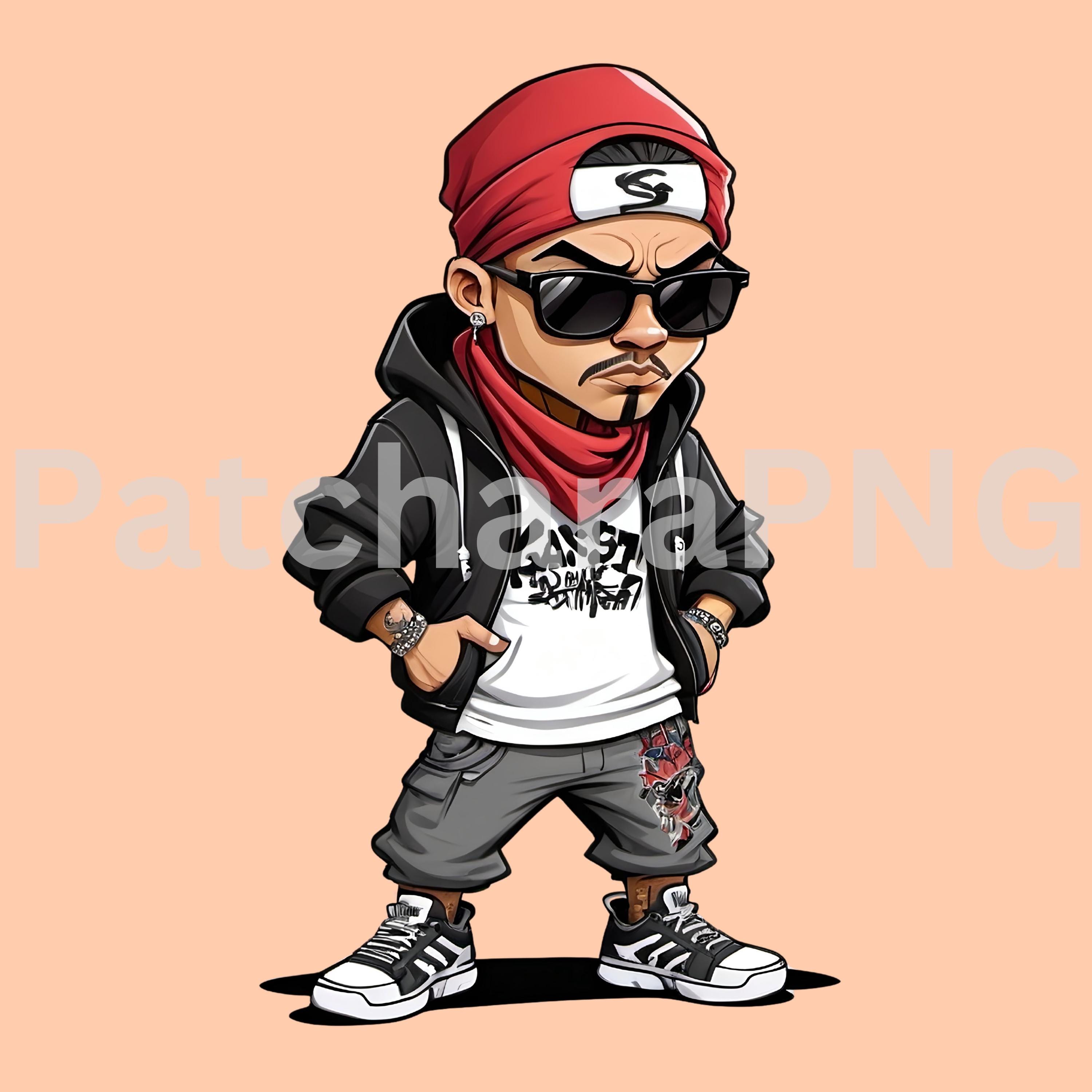 Gangster Cartoon Character Clipart | Hip-hop Gangsta Art PNG ...
