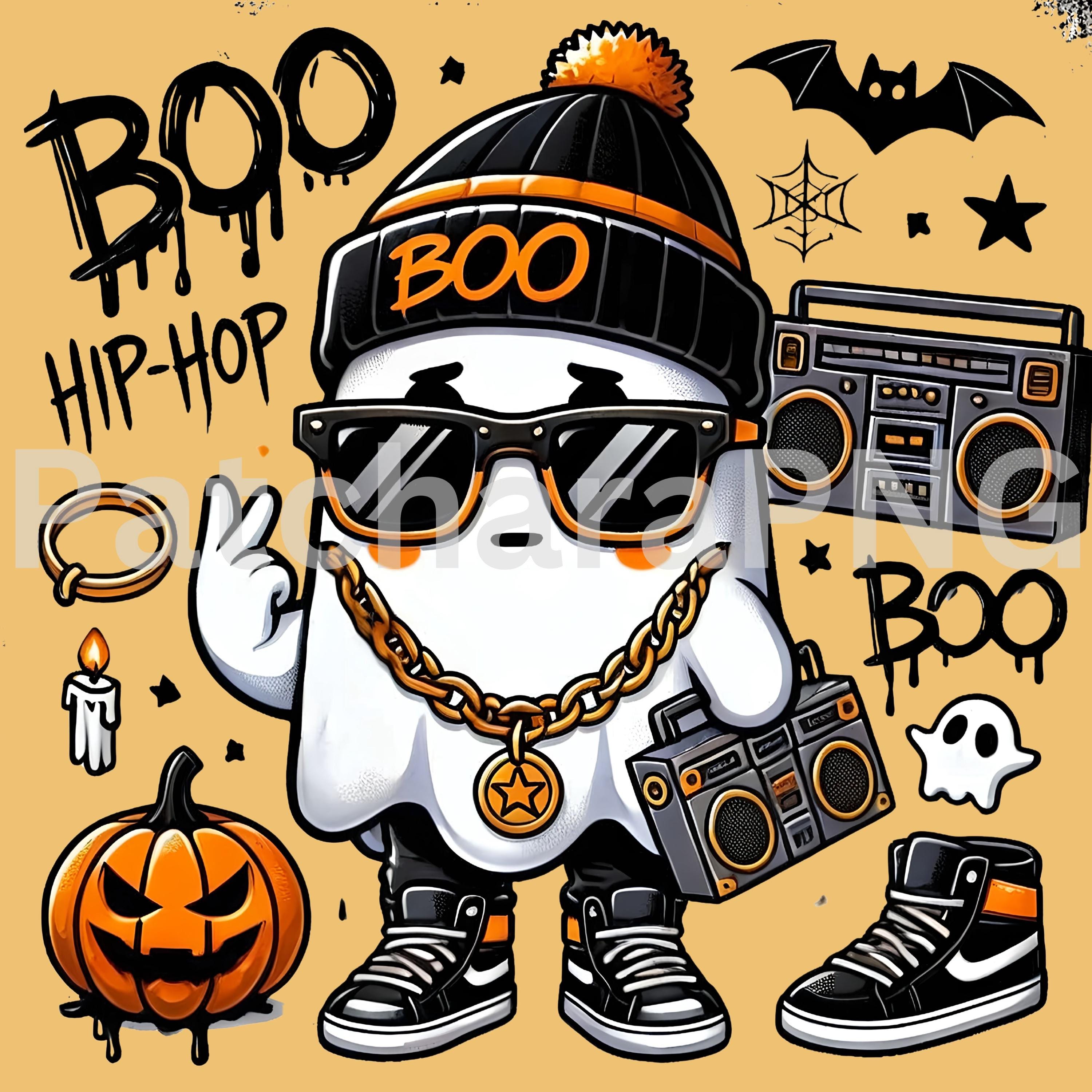 Hip-hop Ghost PNG | Cool Halloween Cartoon Character | Digital Download ...