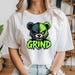 Grind Bear PNG | Hustle Teddy Clipart With Green Face | Motivational ...
