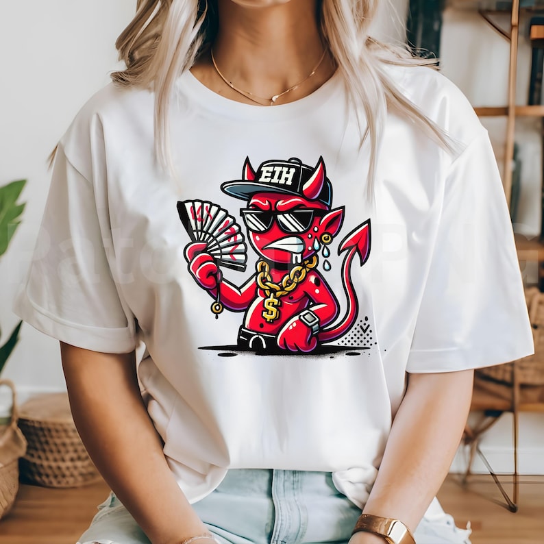 Evil Money PNG | Cool Gangsta Devil Clipart | Street Cartoon Demon ...