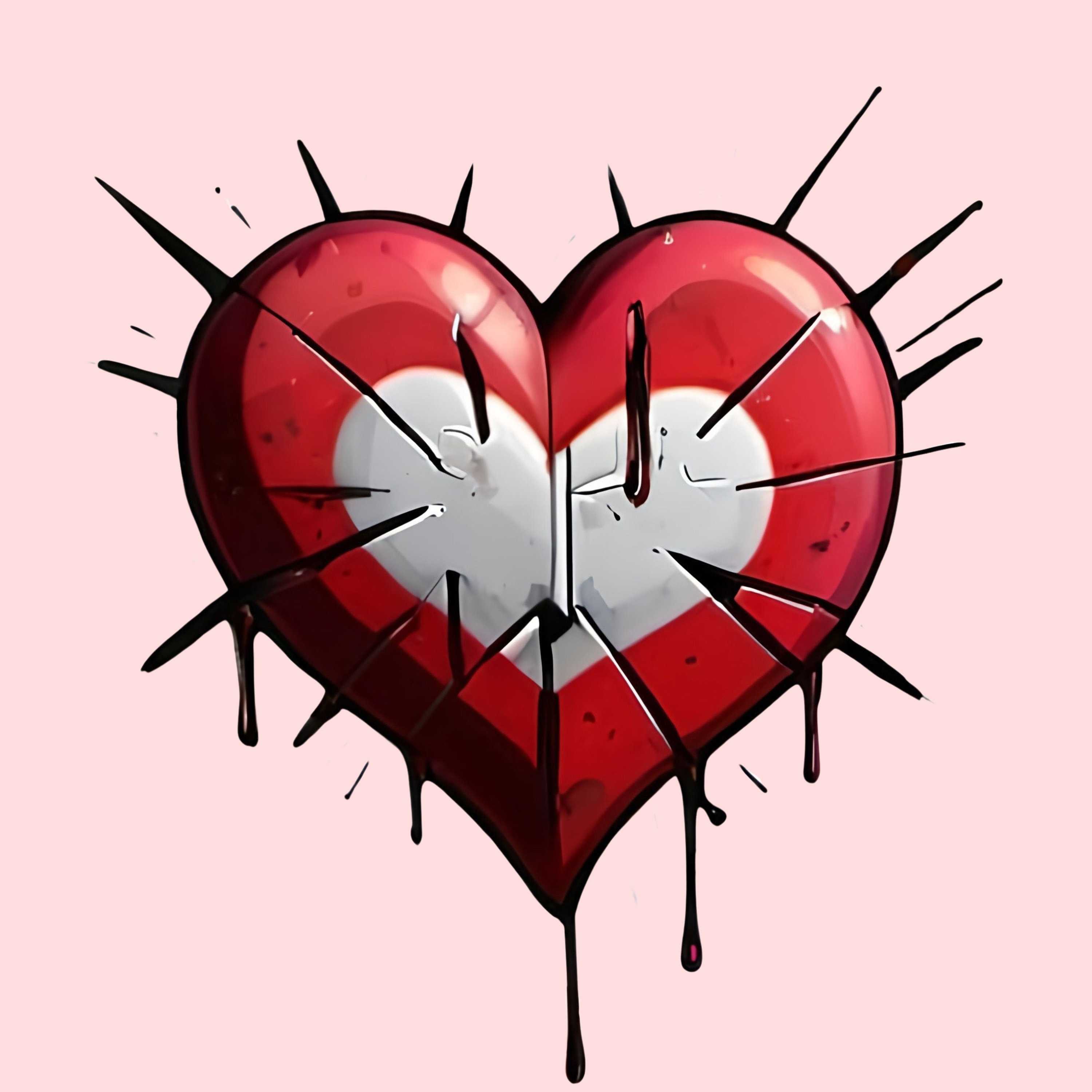 Broken Heart Graffiti Art PNG - Urban Street Art Digital Design for T ...