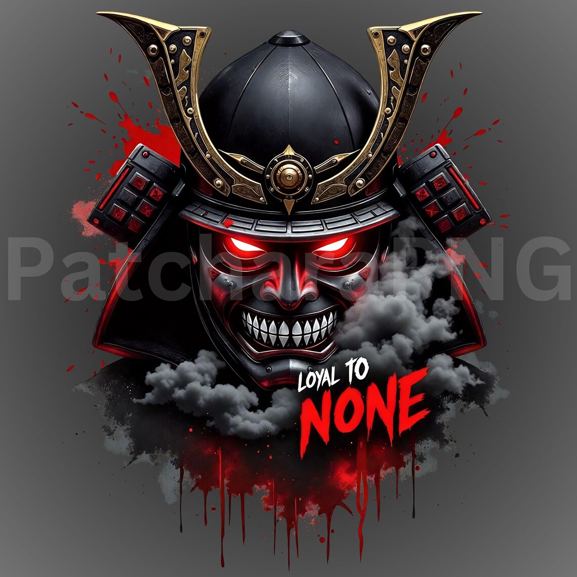 Loyal to None PNG | Samurai Skull Graffiti Clipart | Warrior Loyalty ...