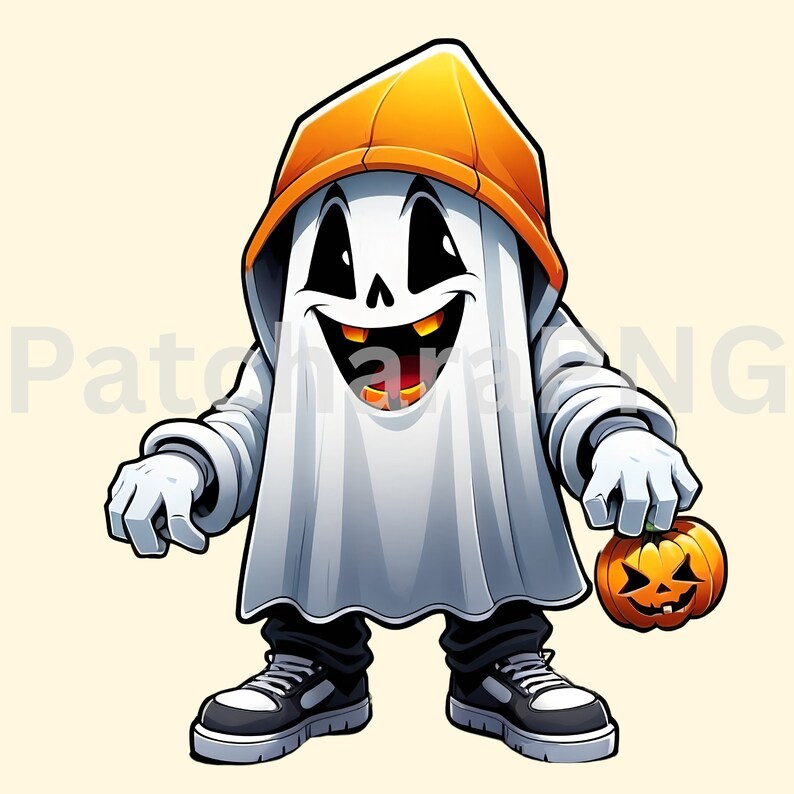 Graffiti Hip-hop Ghost and Pumpkin Clipart Digital Download Urban ...