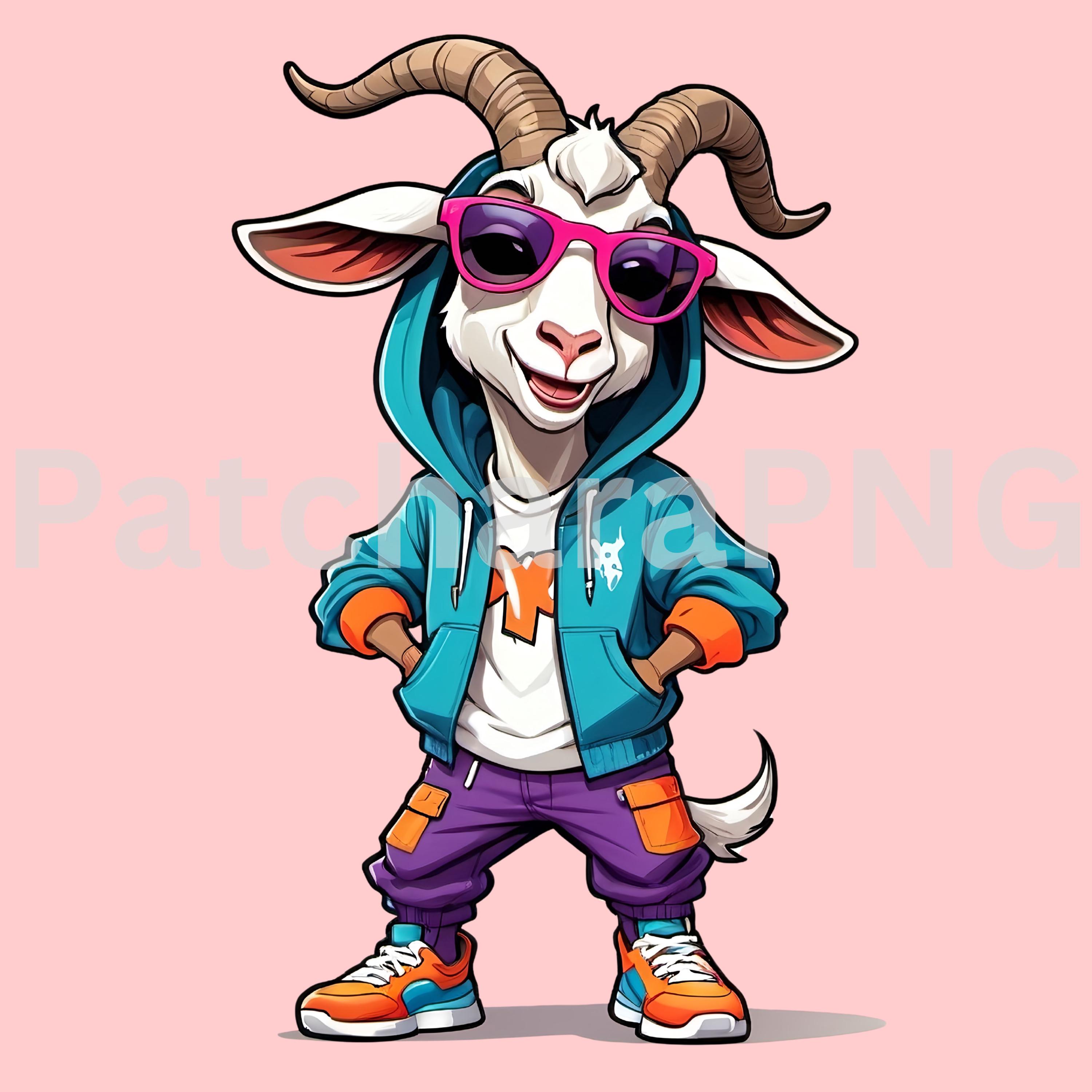 Graffiti Goat PNG | Hip Hop Goat Clipart in Colorful Hoodie | Urban ...
