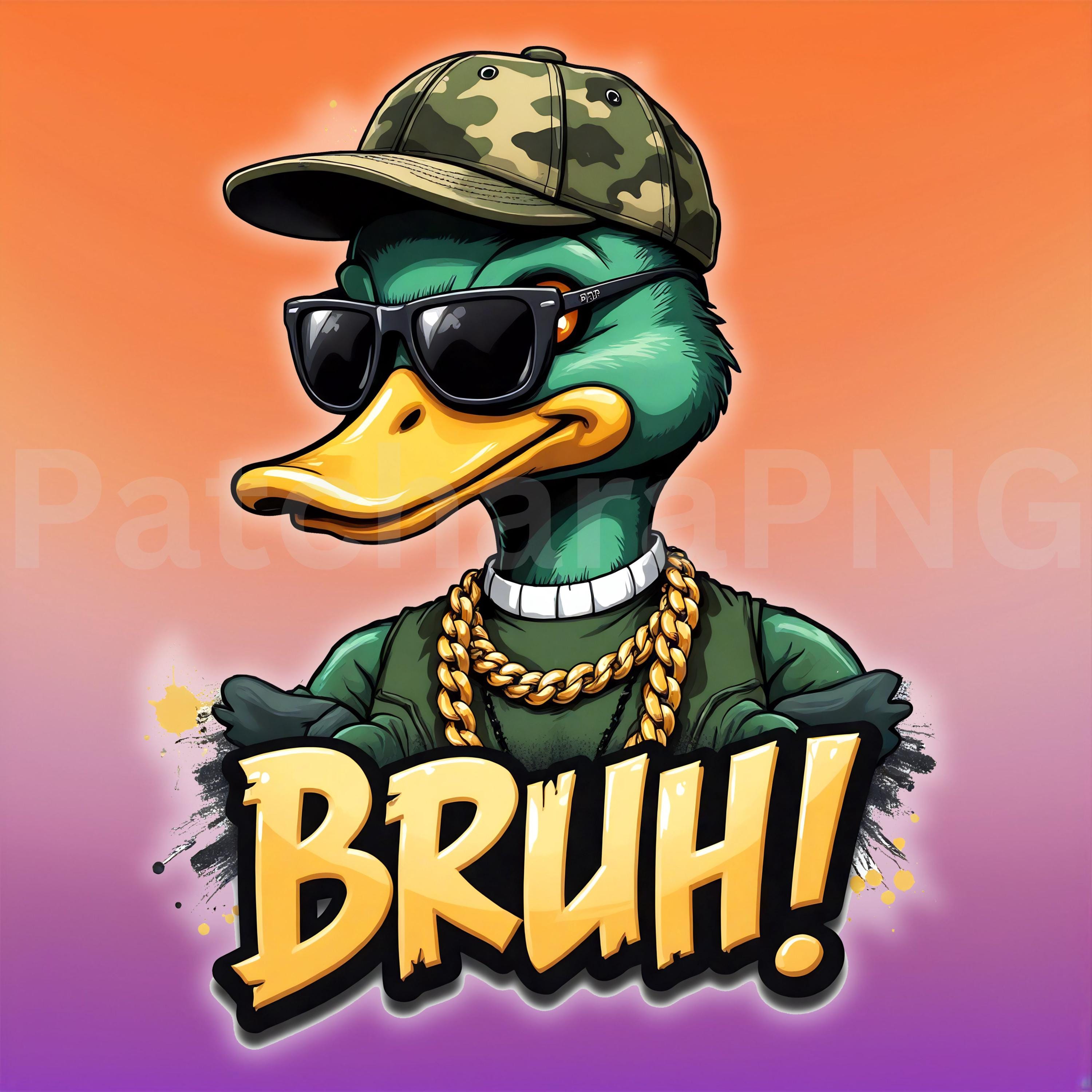 Cool Duck PNG | BRUH Meme Duck Clipart | Gangsta Duck Sublimation ...