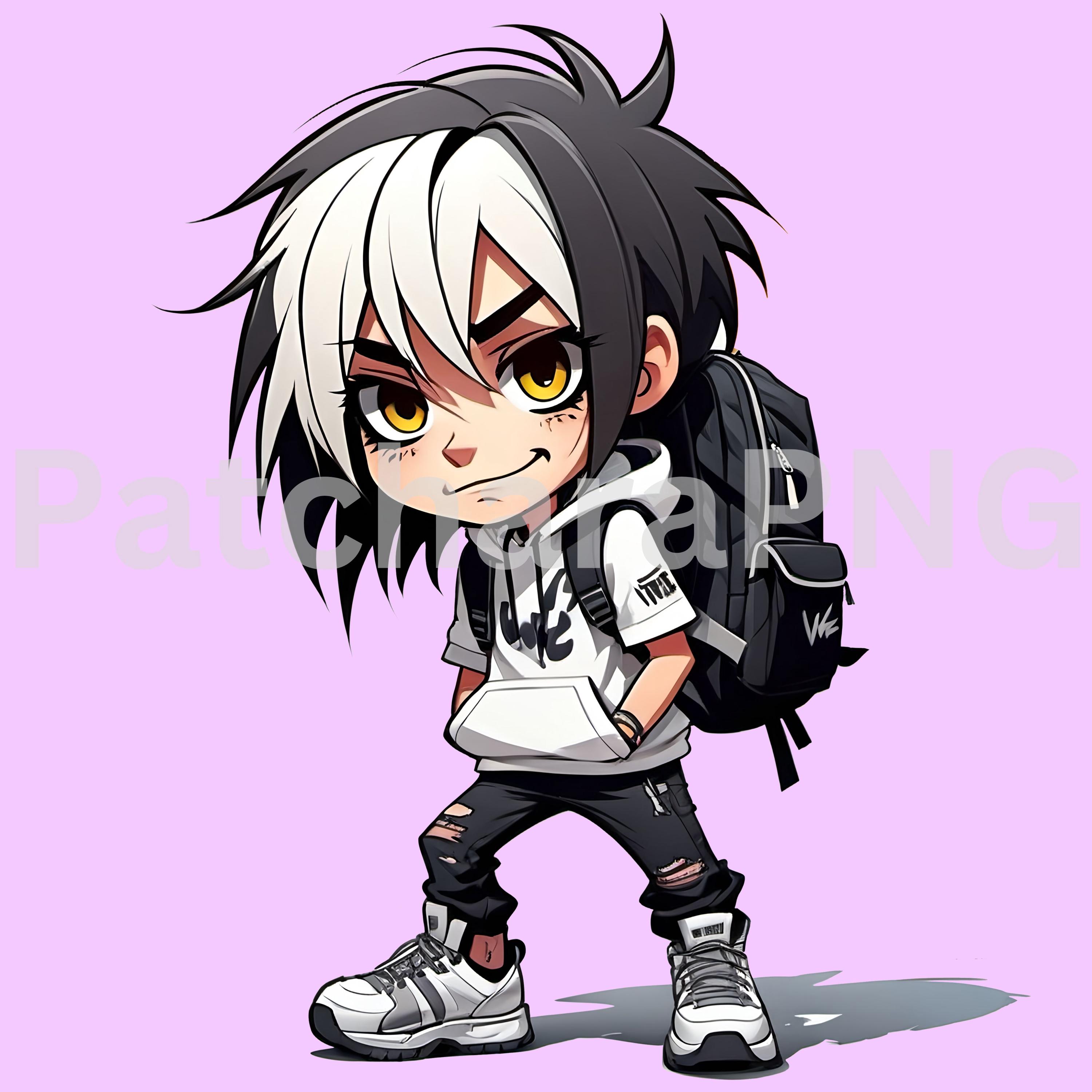 Back to School Emo Boy Clipart Cute Alternative School Boy PNG Emo ...