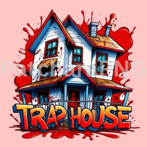 Trap House Graffiti PNG | Bold Urban Street Art | Sublimation PNG for ...