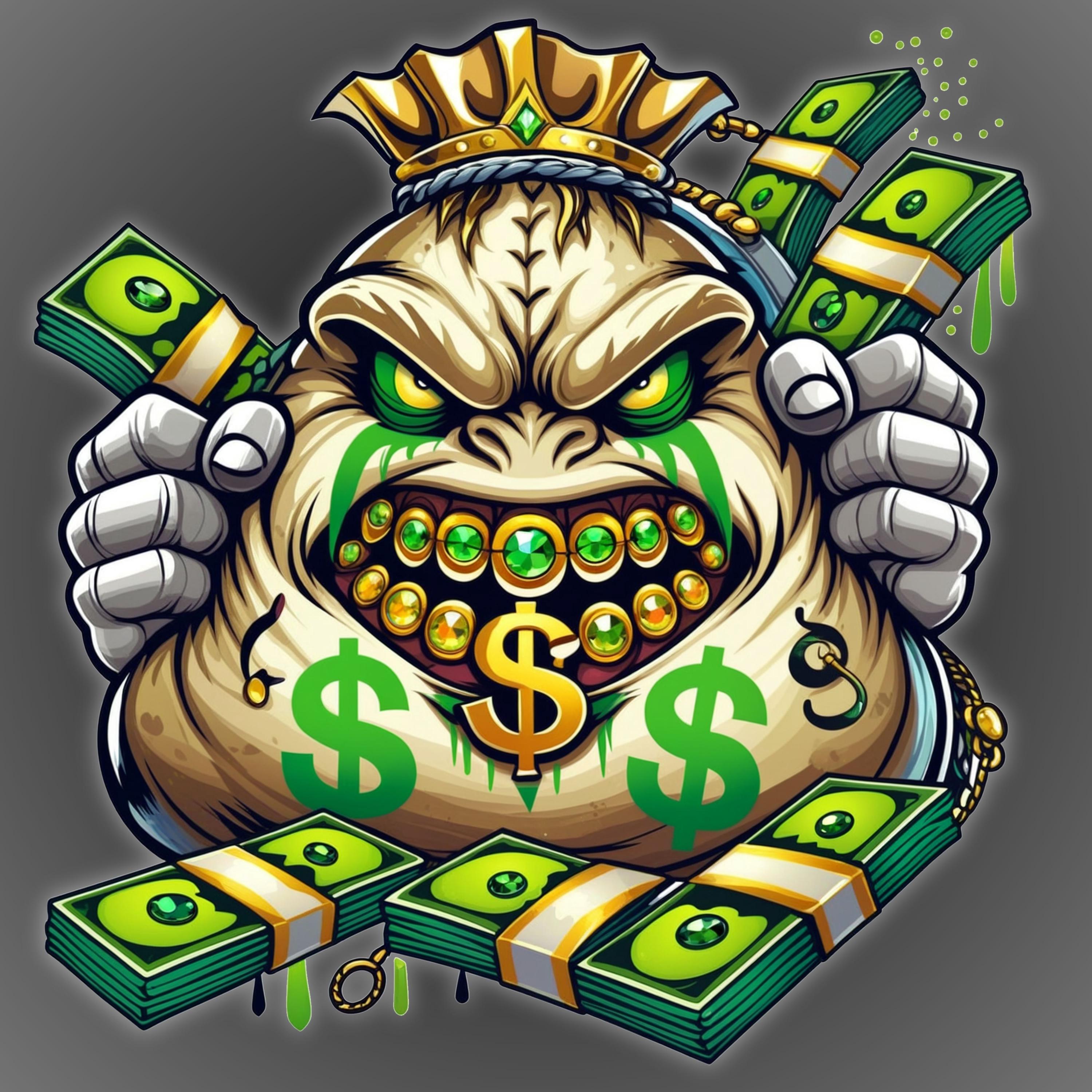 Money King Cartoon PNG | Greedy Rich Character Clipart | Bold Wealth ...