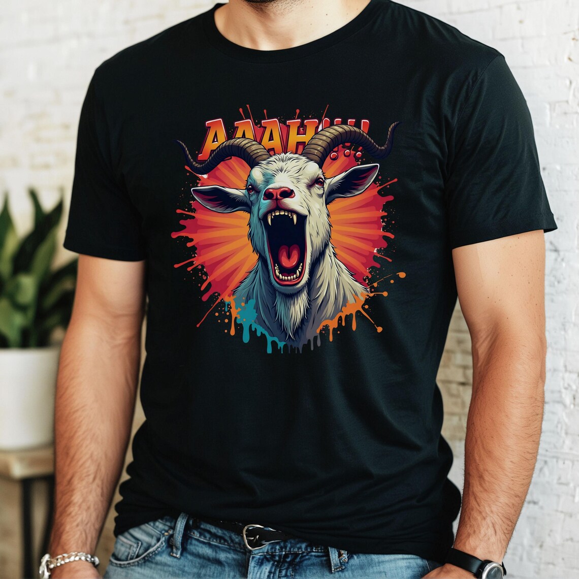 Alpha Goat PNG | Screaming Goat Clipart | Bold Animal Streetwear Design ...
