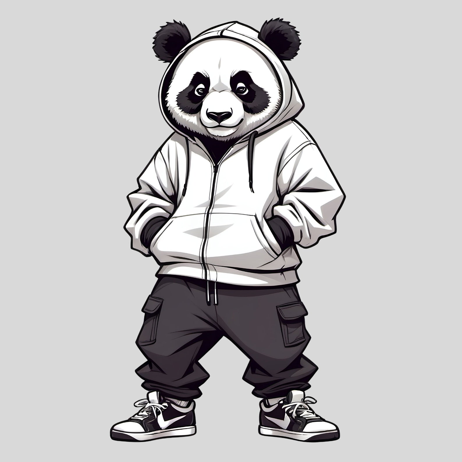 Cool & Funky Hip-hop Panda Character Clip Art PNG With Transparent ...