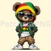 Rasta Teddy Bear Graffiti Art | Cool Hip-hop Bear Cartoon | Urban ...