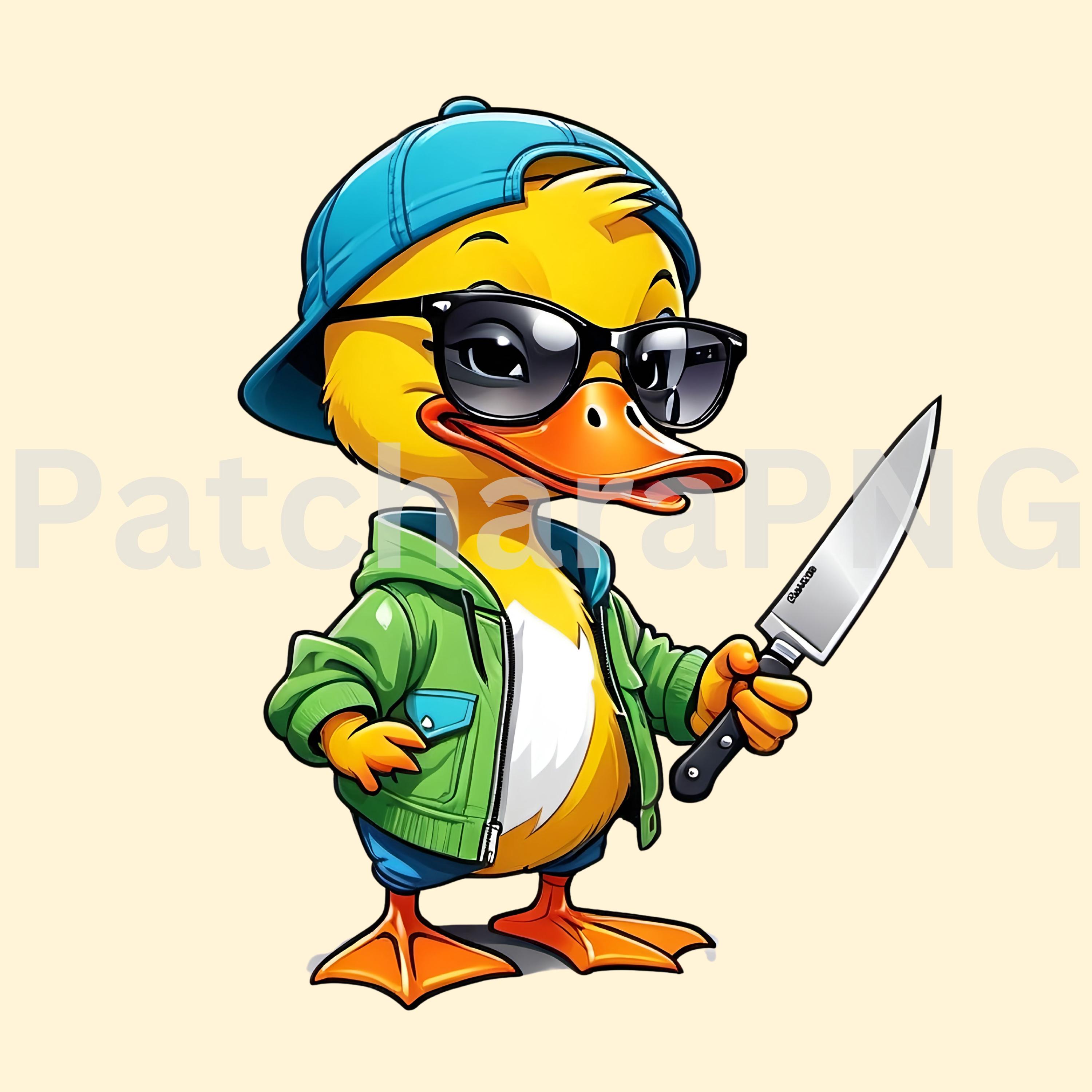 Don't Duck With Me Cute Cartoon Hip-hop Duckling With Sunglasses and ...