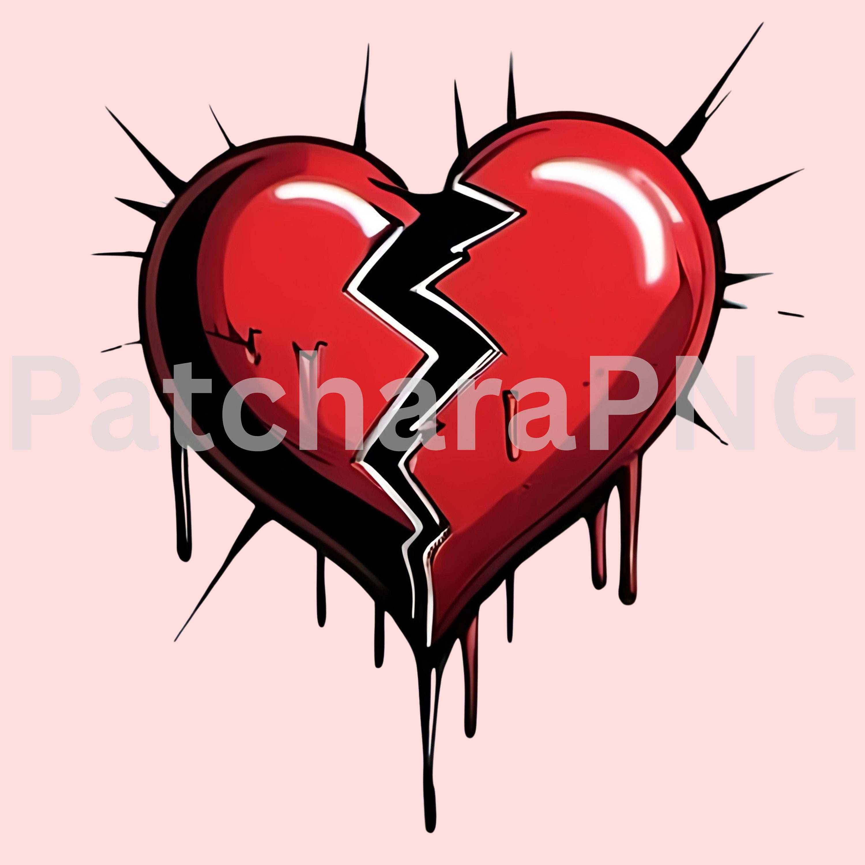 Broken Heart Graffiti Art PNG - Urban Street Art Digital Design for T ...