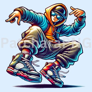 Graffiti Character Cartoon PNG | Hip-hop Teen Breakdancing Art | Street ...