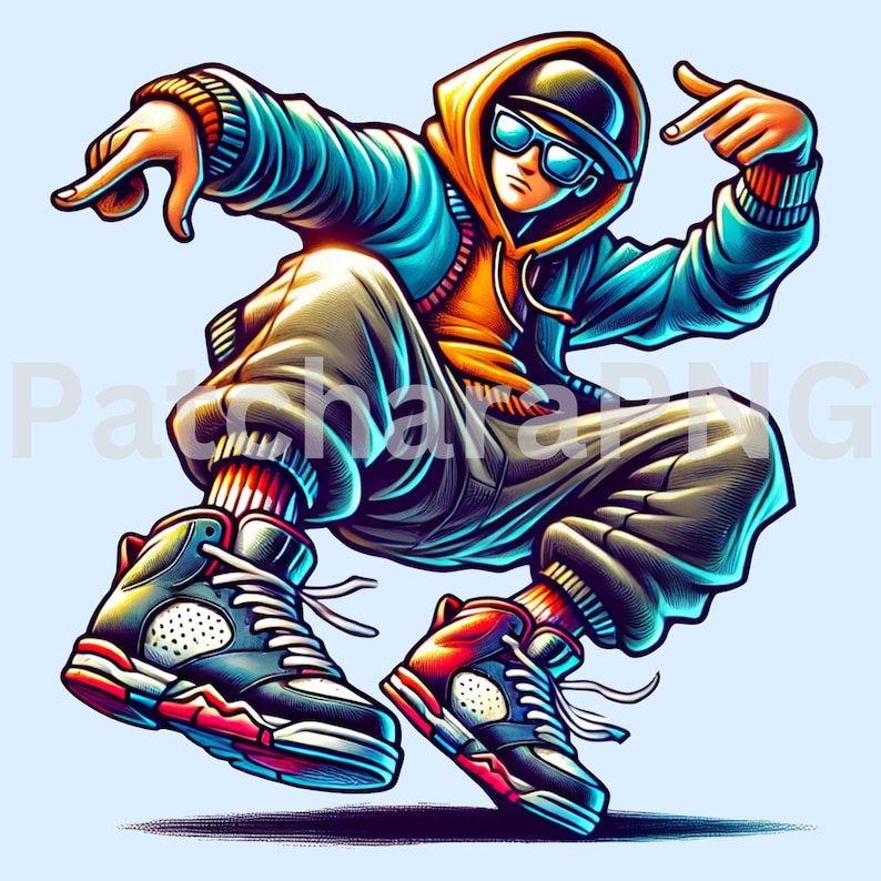 Graffiti Character Cartoon PNG Hip-hop Teen Breakdancing Art Street ...