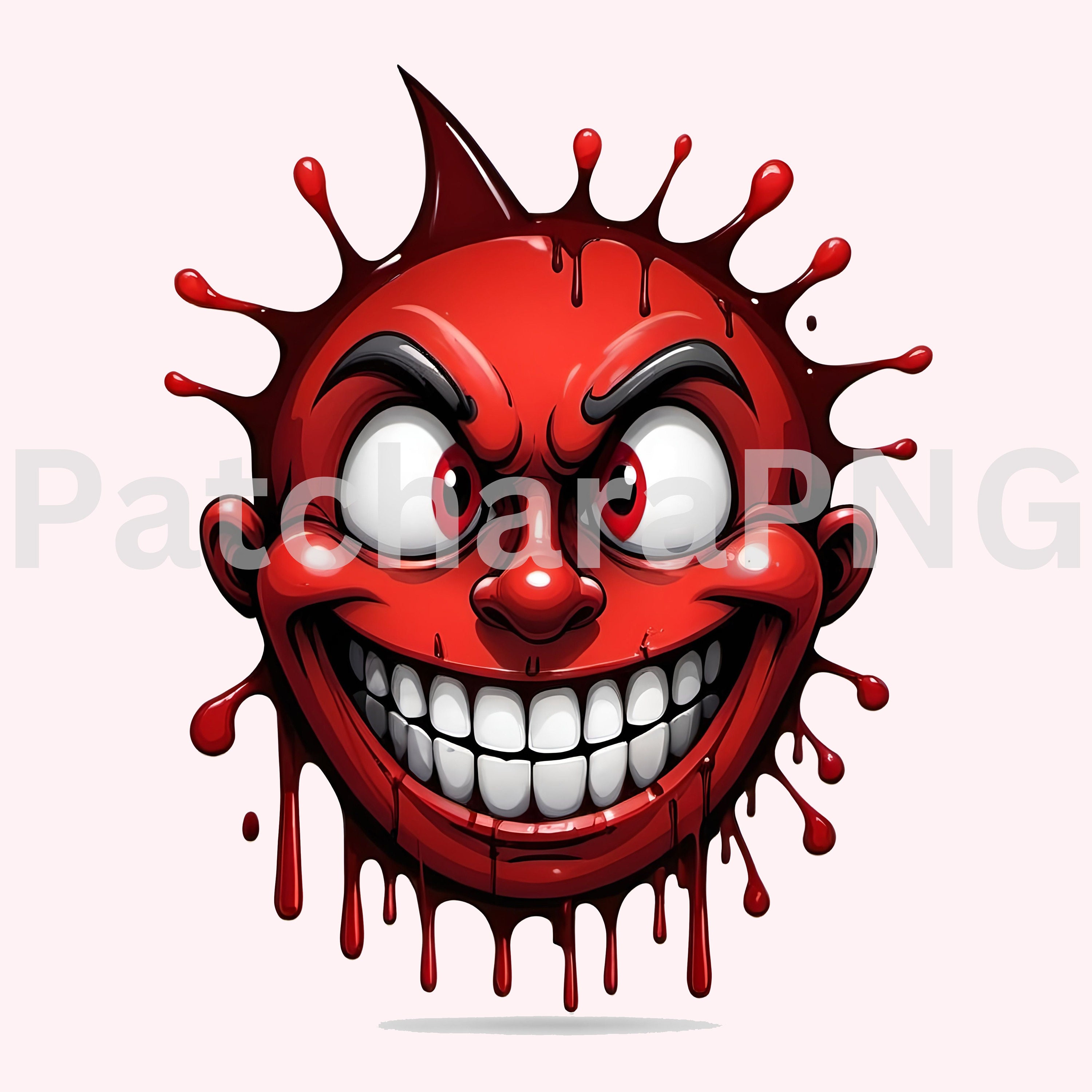 Creepy Evil Smile PNG | Spooky Emotions, Digital Download, Sublimation ...
