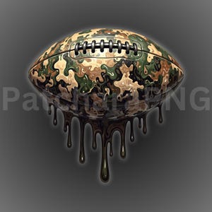 Camo Dripping Football PNG | Urban Sports Sublimation Design | Graffiti ...